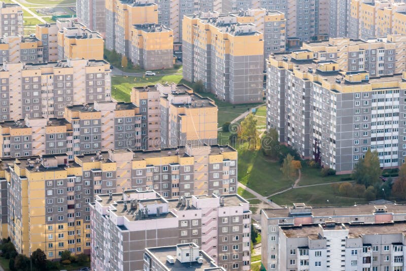 Aerial Panoramic View from Height of a Multi-storey Residential Complex ...