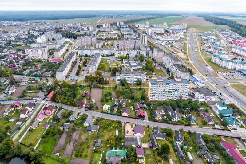 Aerial Panoramic View from Height of a Multi-storey Residential Complex ...