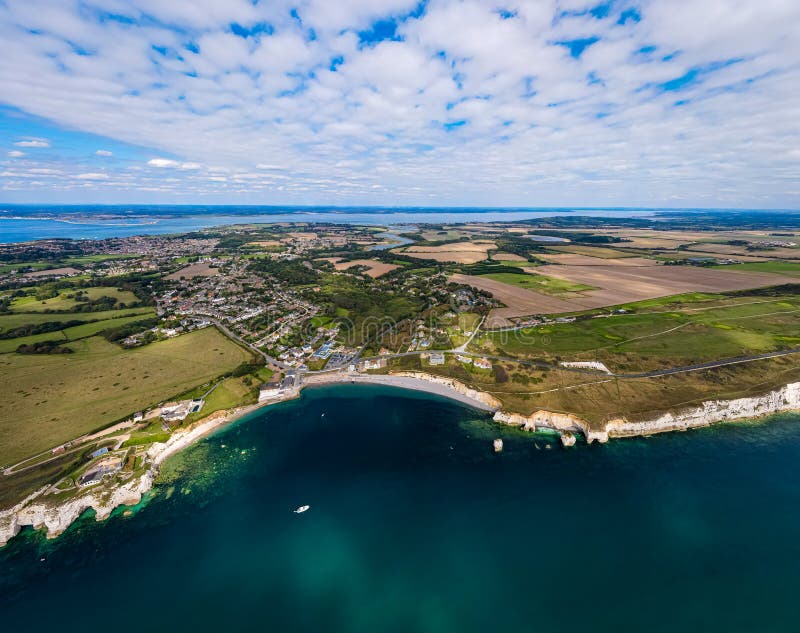 Aerial Panoramic View of Isle of WIght Stock Image - Image of isle ...