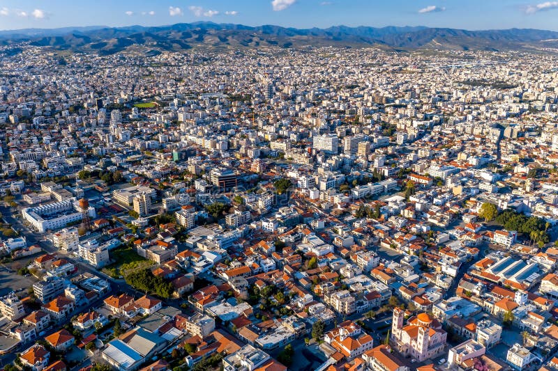 Aerial Panoramic View of Limassol Cityscape, Cyprus Stock Photo - Image ...