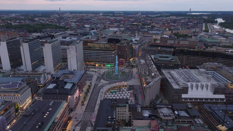 Aerial Panoramic View of Modern Town Development in City. Iconic ...