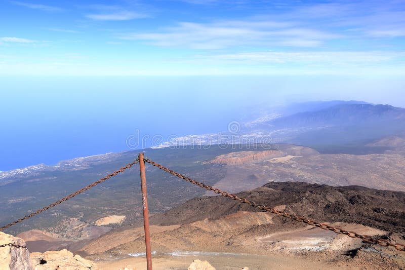 Aerial Panoramic View from Mount Teide at the Canary Islands, Tenerife ...