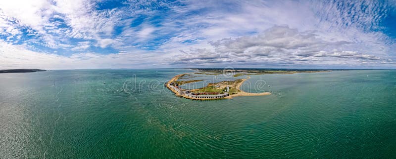 Aerial Panoramic View of the Needles of Solent Stock Photo - Image of ...