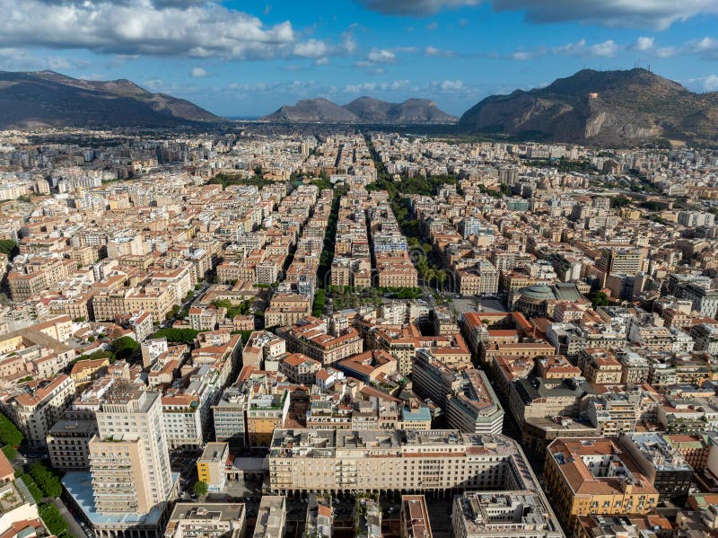 Aerial View - Palermo, Italy Stock Photo - Image of landscape, hill ...