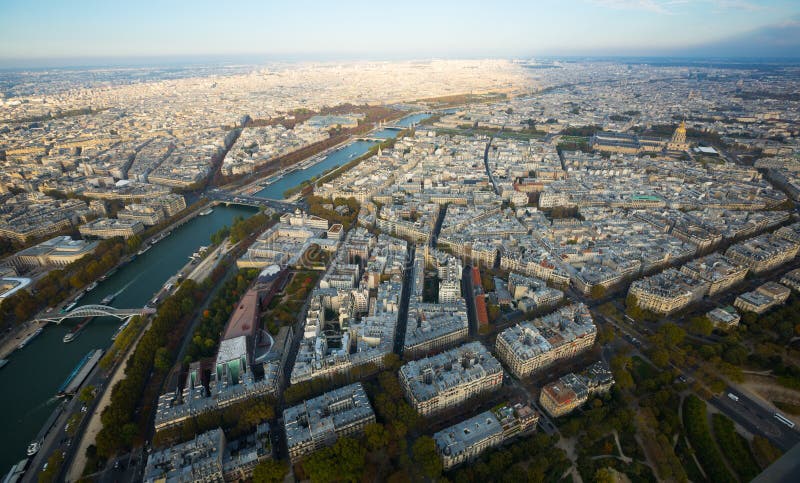 Aerial Panoramic View of Paris Stock Image - Image of arch, view: 330064161