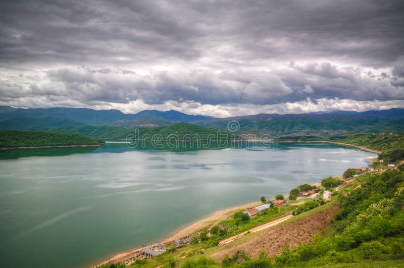 Debar Lake Near City of Debar in North Macedonia, Europe Stock Image ...