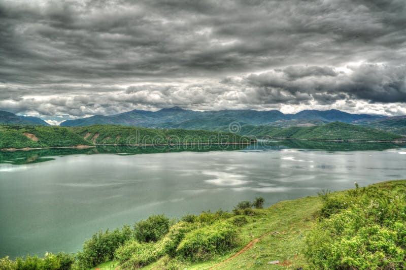 Debar Lake Near City of Debar in North Macedonia, Europe Stock Image ...