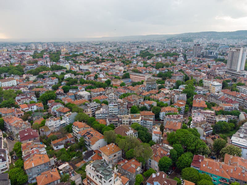 Aerial Panoramic View of Varna, Bulgaria Stock Photo - Image of ...
