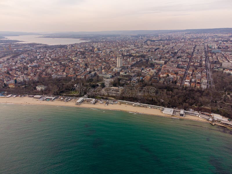 Aerial Panoramic View of Varna, Bulgaria Stock Image - Image of ...