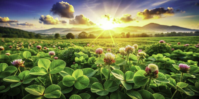 Aerial Perspective of Clover Fields a Sustainable Source of Medicinal Herbs for Traditional ...