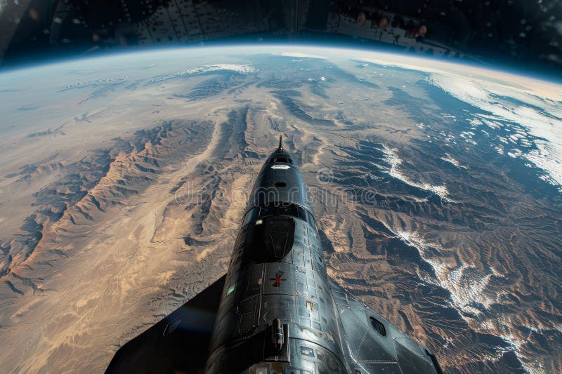 Aerial Perspective of Earth from a Space Shuttle Showing Continents ...