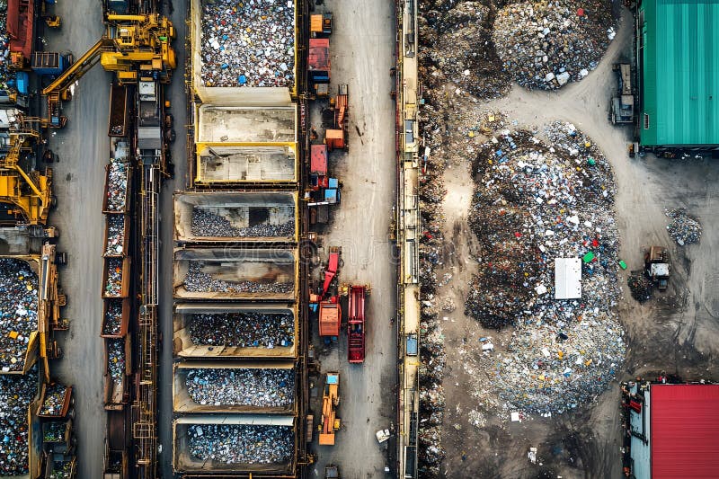 Aerial Perspective: the Efficiency of Modern Recycling Facilities Stock ...