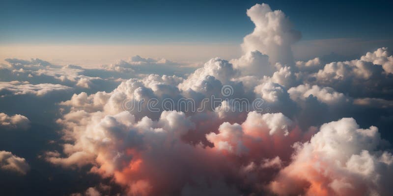 Aerial Perspective of Fluffy Cloud Formation. Stock Image - Image of ...