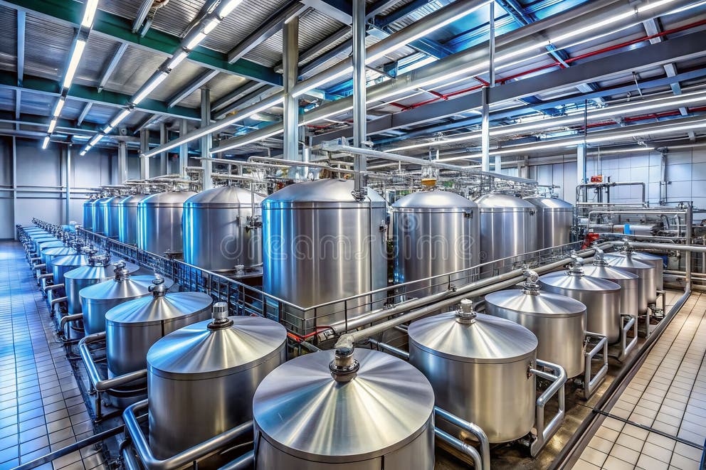 Aerial Perspective of a Modern Dairy Processing Plant Advanced ...