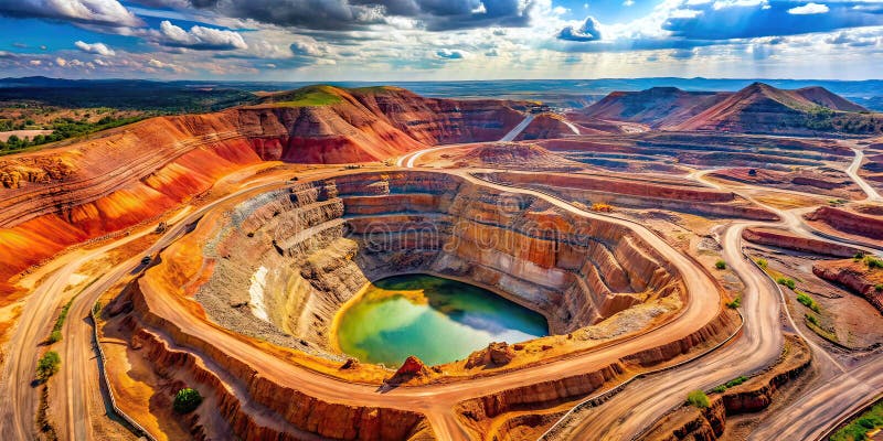 Modern Open Pit Copper Mine Stock Illustrations – 15 Modern Open Pit ...