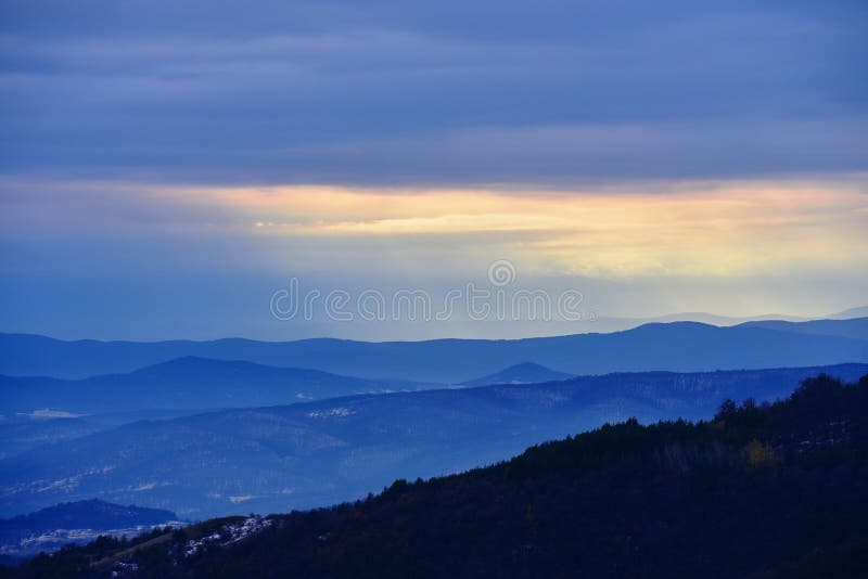 Aerial Perspective Mountain Stock Image - Image of hills, view: 166066183