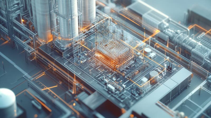 An Aerial Perspective of a Network Access Point Revealing the Detailed ...