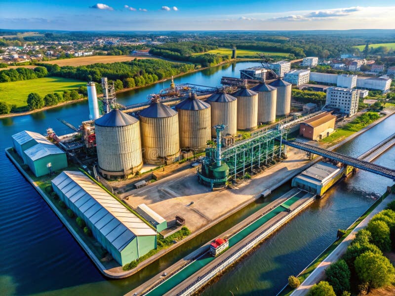 Comprehensive Aerial Overview of Modern Fish Meal Processing and ...