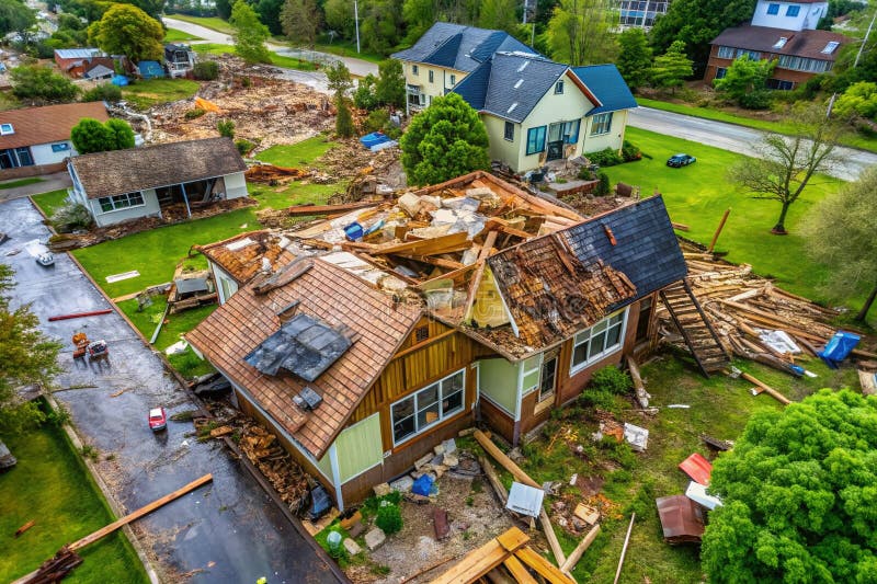 Drone Footage Captures Devastating Storm Damage To Residential Roof ...