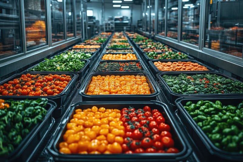 Aerial Perspective of a State-of-the-Art Food Processing Facility with ...