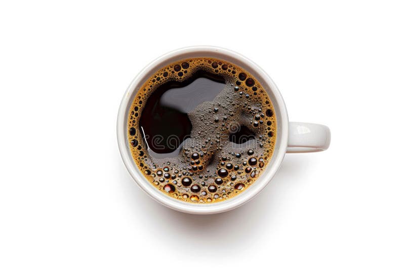 Top View of Rich Coffee in Brown Cup. Artificial Intelligence Image ...