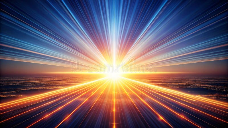 Aerial Perspective Sunset Light Streaks Composition Stock Illustration ...