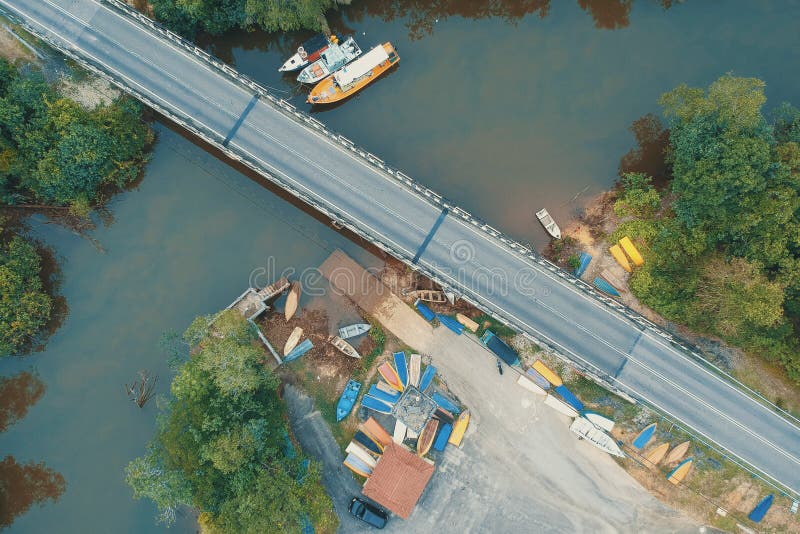 Aerial Photo Of Bridge Picture. Image: 118221618