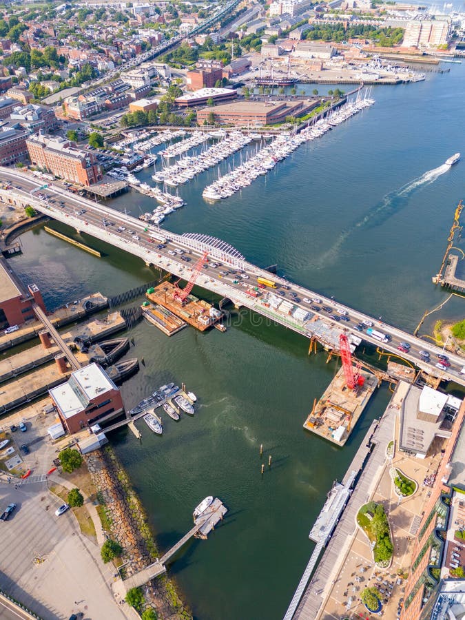 Aerial Photo Bridges in Boston 2024 Editorial Stock Photo - Image of ...