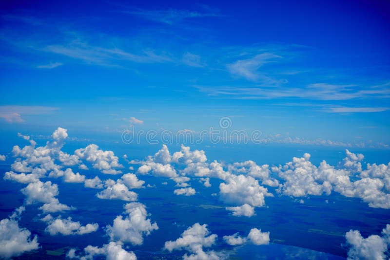 Aerial Photo of Clouds Seen from Aircraft Stock Image - Image of ...