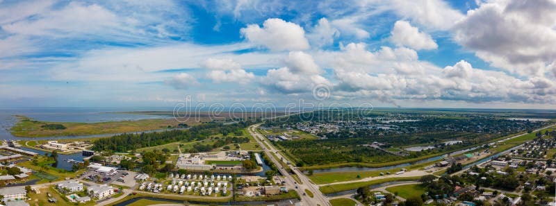 Aerial Photo Coastal Communities in Clewiston FL Stock Photo - Image of ...