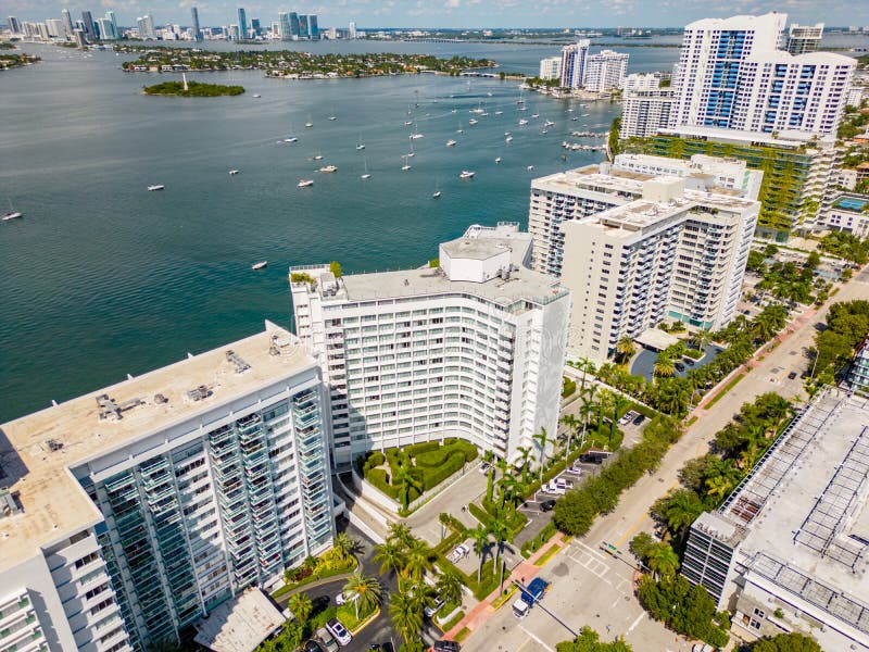 Aerial Photo Mondrian Miami Beach FL Editorial Stock Image - Image of ...