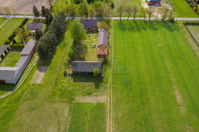 Aerial photo of old farm stock photo. Image of nature - 179321970