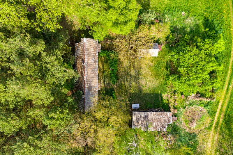 Aerial photo of old farm stock photo. Image of outdoors - 179322194