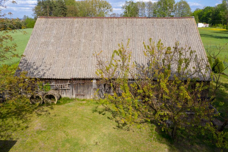Aerial photo of old farm stock photo. Image of nature - 179321970
