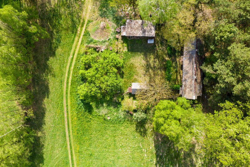 Aerial photo of old farm stock photo. Image of nature - 179321970