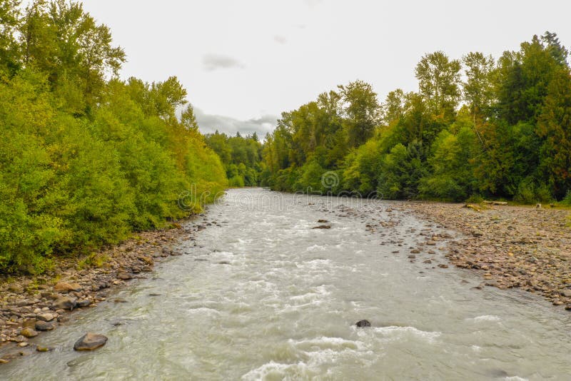 Aerial Photo River in Motion with Rocks on Riverbed Stock Photo - Image ...