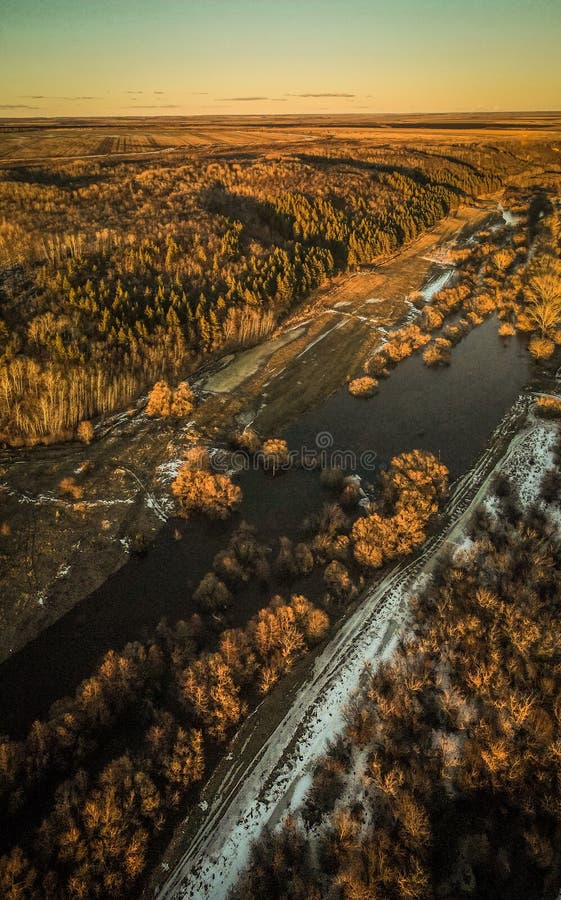 Aerial Photo of Wildlife in Spring Stock Photo - Image of rugged ...