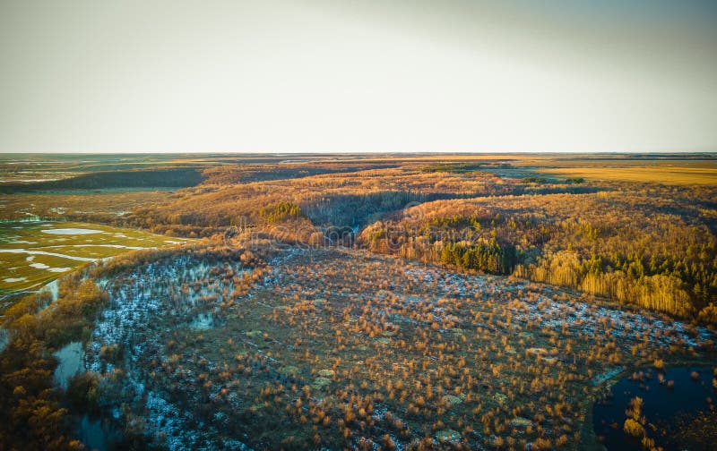 Aerial Photo of Wildlife in Spring Stock Image - Image of rugged ...