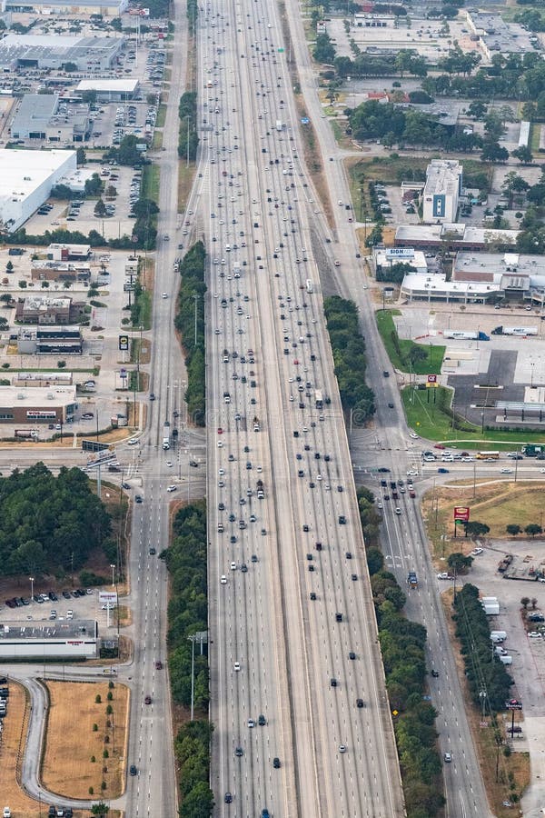 Aerial Photograph of Interstate 45 in Houston Texas Editorial Photo ...