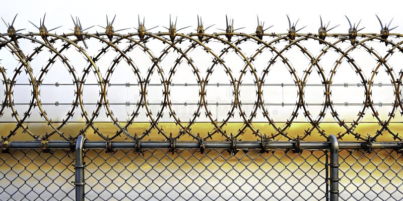 Aerial Perspective of a Secure Industrial and Agricultural Perimeter ...