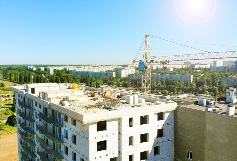 Aerial. House building. stock image. Image of engineering - 134812099