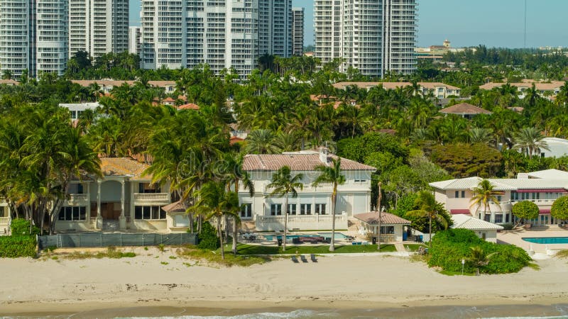 Aerial Photography Luxury Beachfront Realty in Miami Stock Photo ...