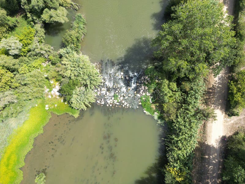 Aerial Photography of a River and Rapids Surrounded by Trees and ...