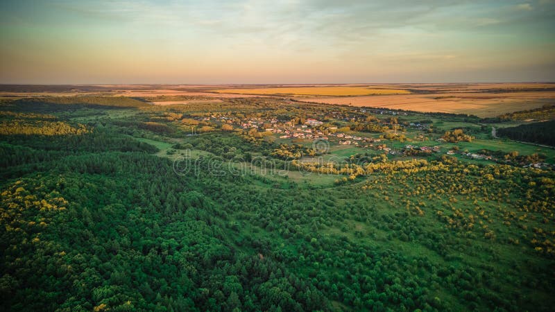 Aerial Photography of Rural Nature Stock Image - Image of overhead ...