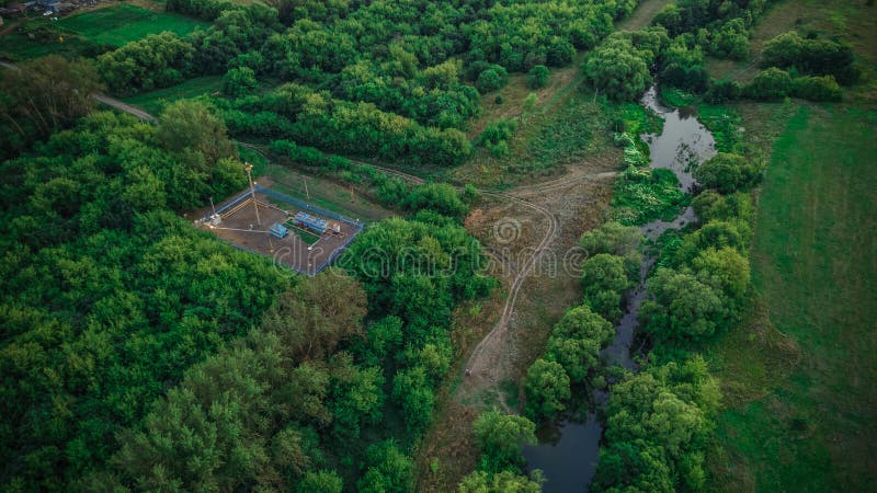 Aerial Photography of Rural Nature Stock Photo - Image of pine, scenic ...