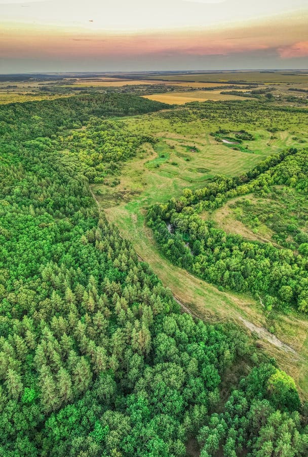 Aerial Photography of Rural Nature Stock Photo - Image of forest, park ...