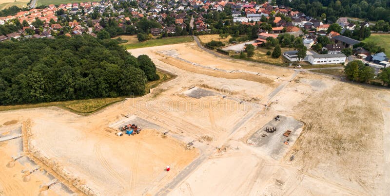 Aerial Photos of the Building Site for the Development of a New ...
