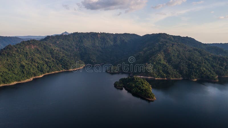 Aerial photos of Large Dam stock photo. Image of concrete - 111359428