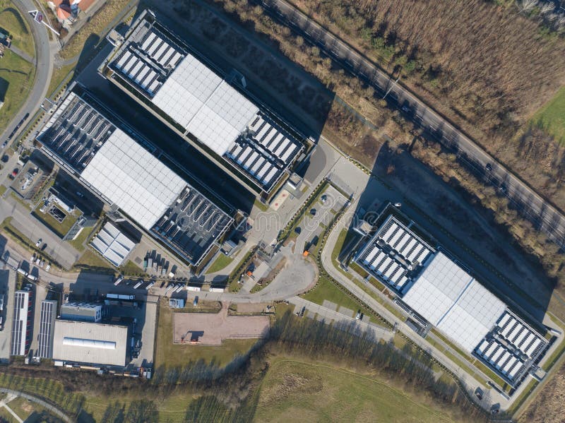 Aerial Photos of Large Scale Data Center, Computing Center, Germany ...