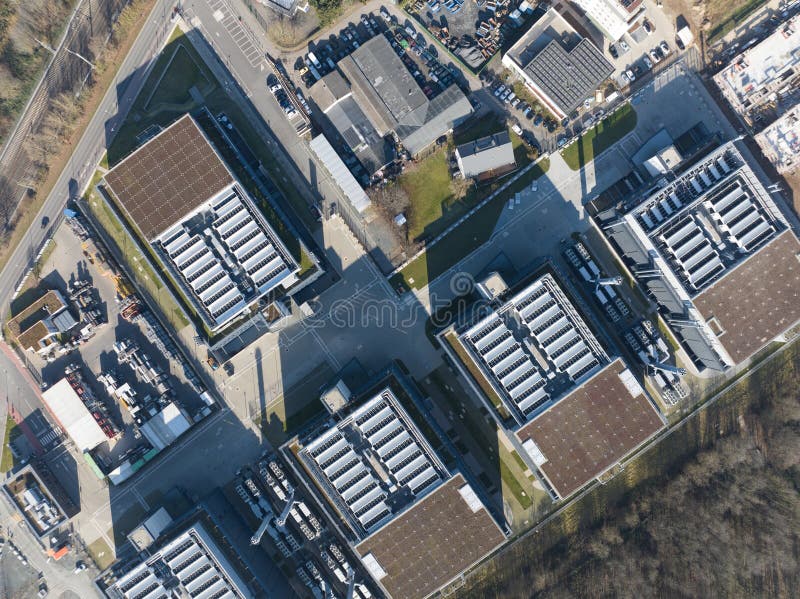 Aerial Photos of Large Scale Data Center, Computing Center, Germany ...